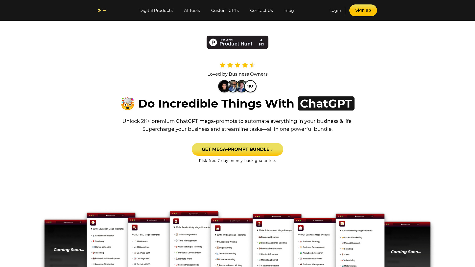 2000+ Chatgpt Mega-prompts Bundle Review, Features & Alterna... | AI-U