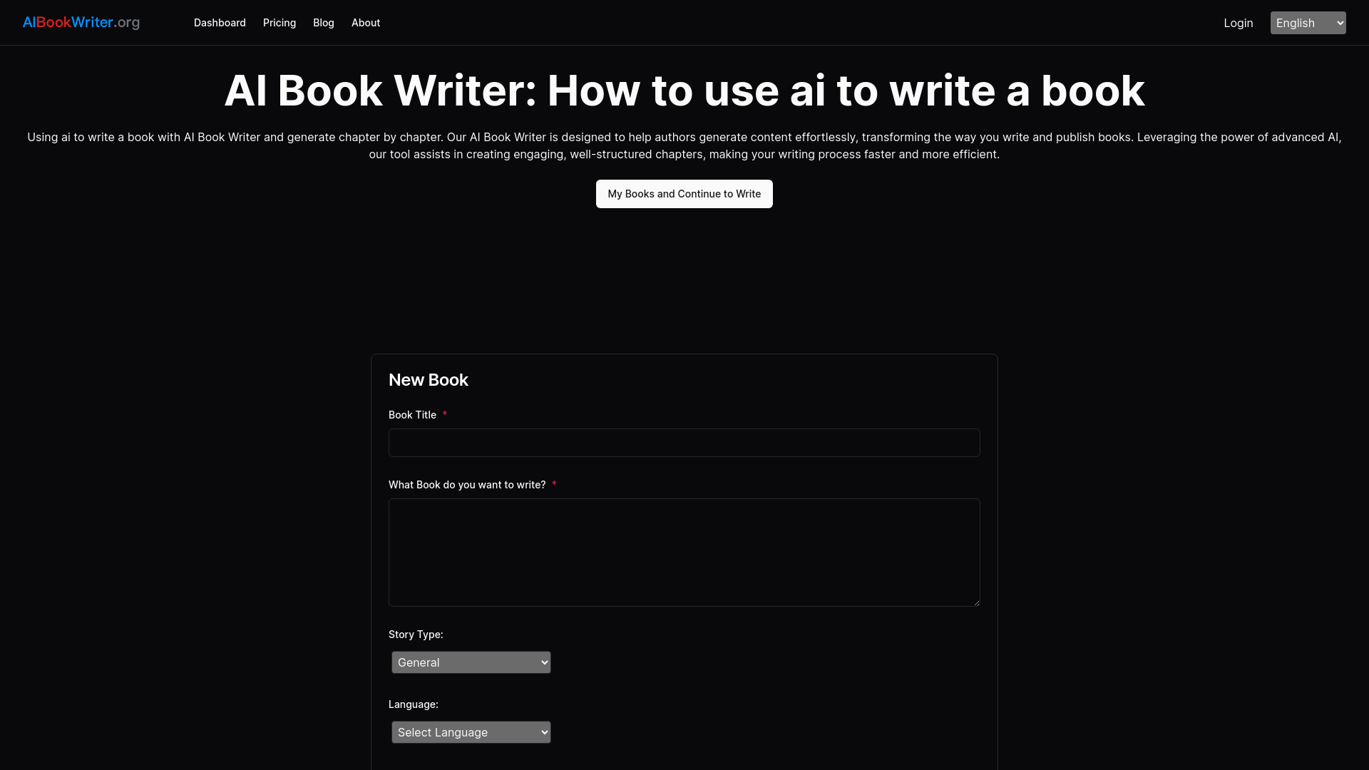 AI Book Writer - AI-powered tool to assist in writing books from start ...