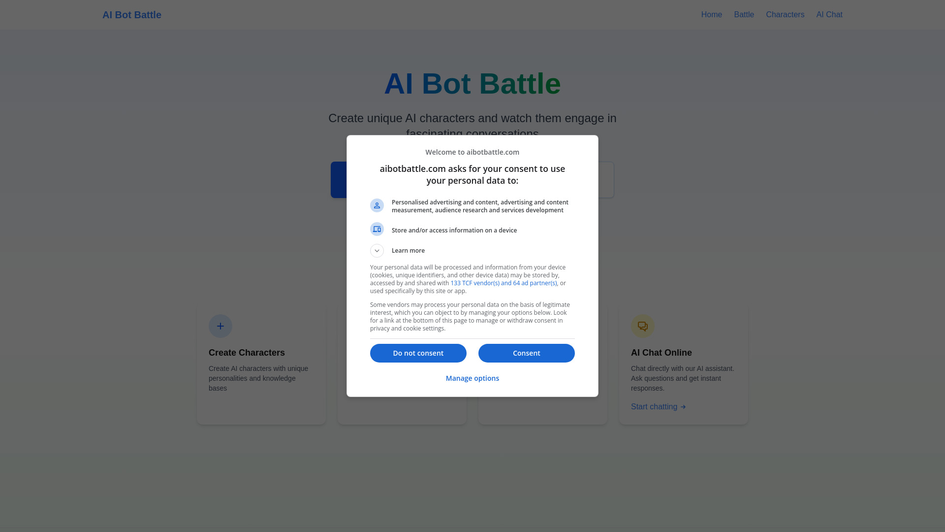 AI Bot Battle - Create and chat with unique AI characters and watch ...