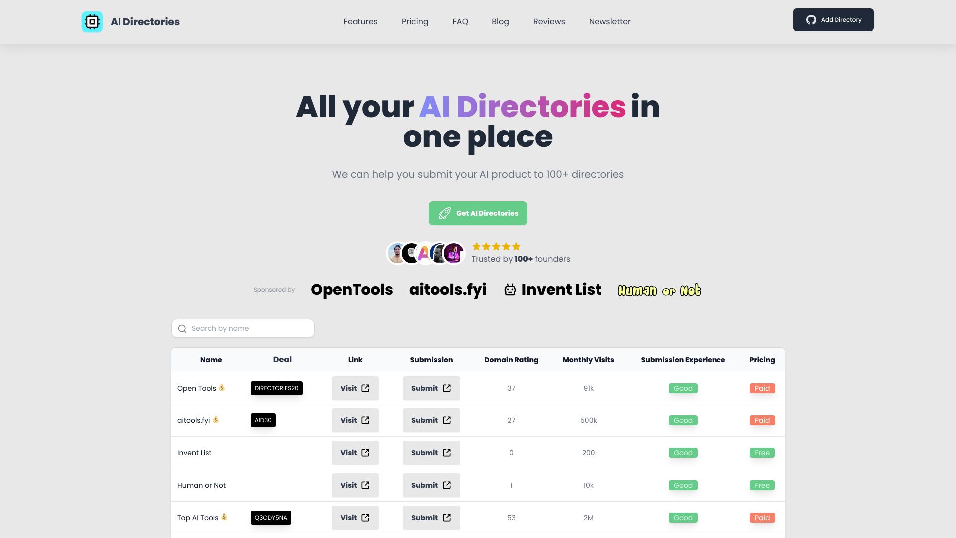 AI Directories - Curated AI directories list with submission services ...
