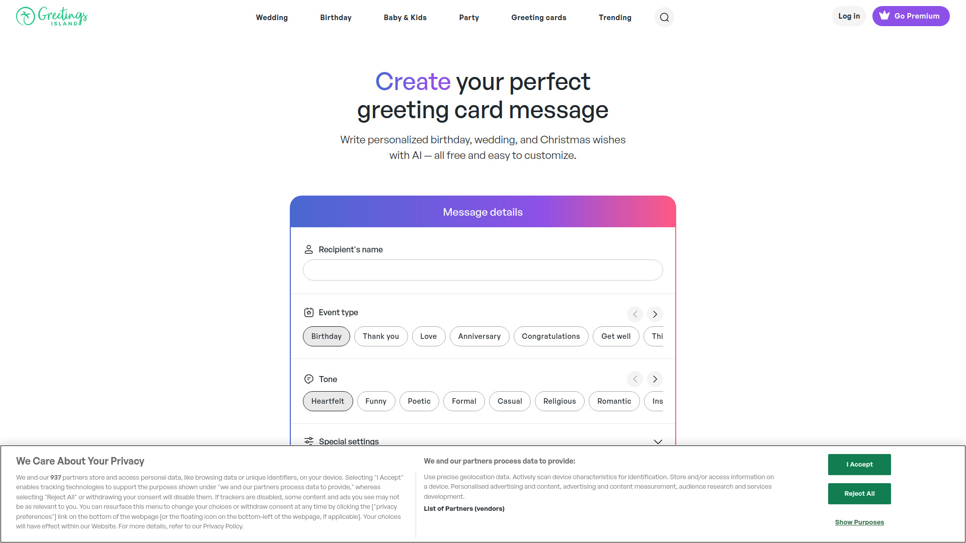 AI Greeting Card Wishes Generator Review, Features & Alterna... | AI-U