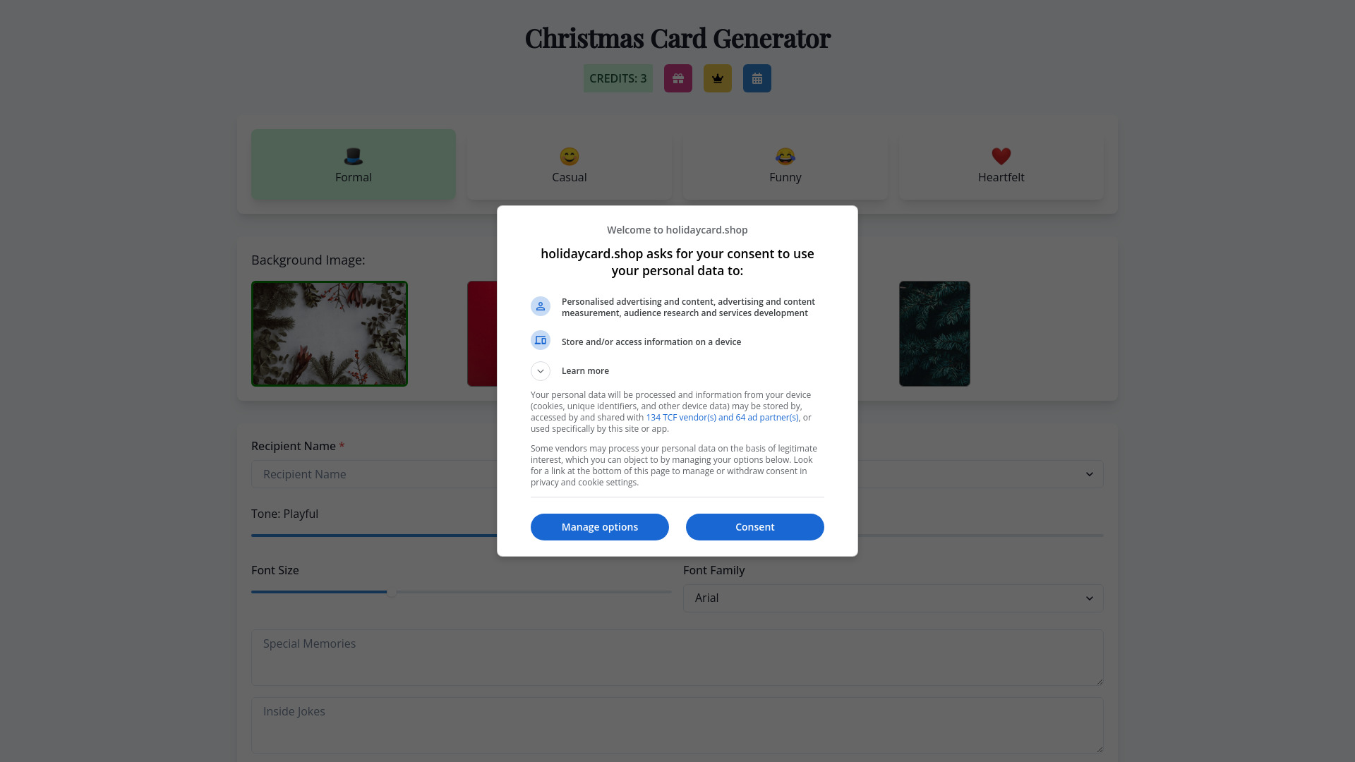 AI Holiday Card Generator - AI tool to generate personalized holiday ...