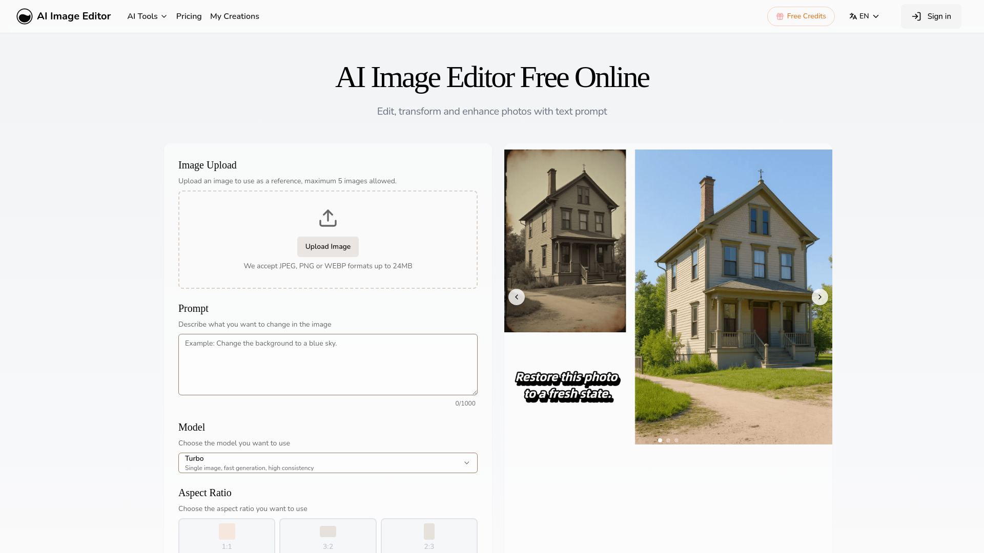 AI Image Editor- - AI-powered online image editor for text-prompt photo ...