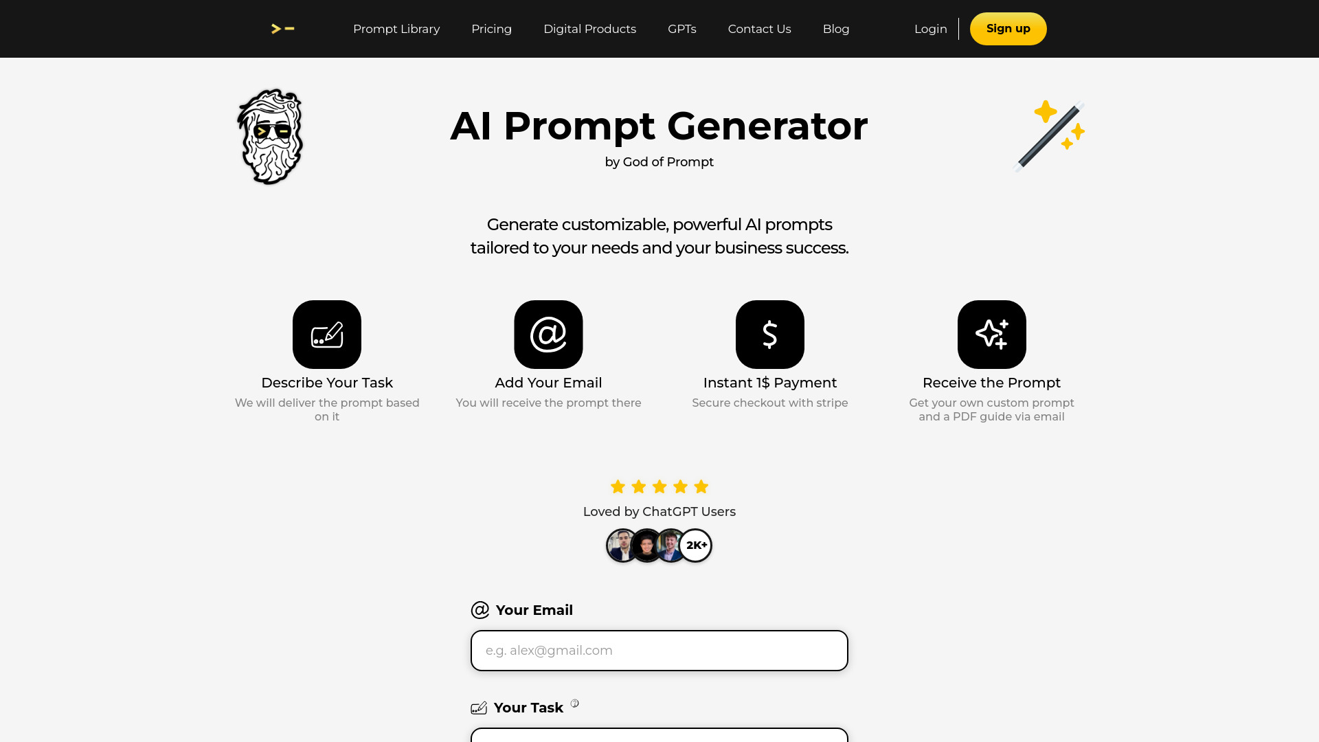 AI Prompt Generator By God Of Prompt - Tool to generate custom AI ...