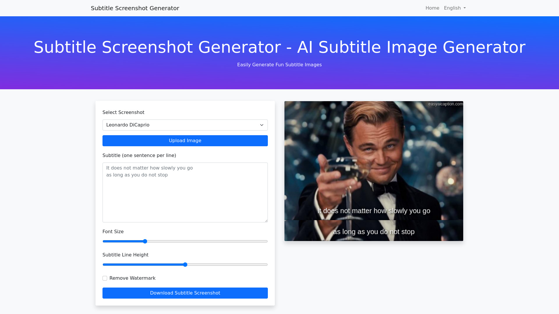 AI Subtitle Image Generator | AI Subtitle Generator - AI-U