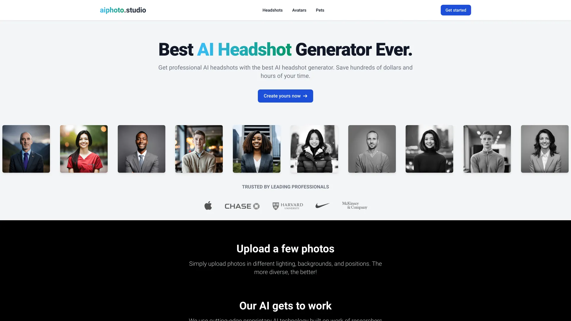 Aiphoto.studio - プロ品質の写真を作成するAIヘッドショットジェネレーター。 | AI-U.com