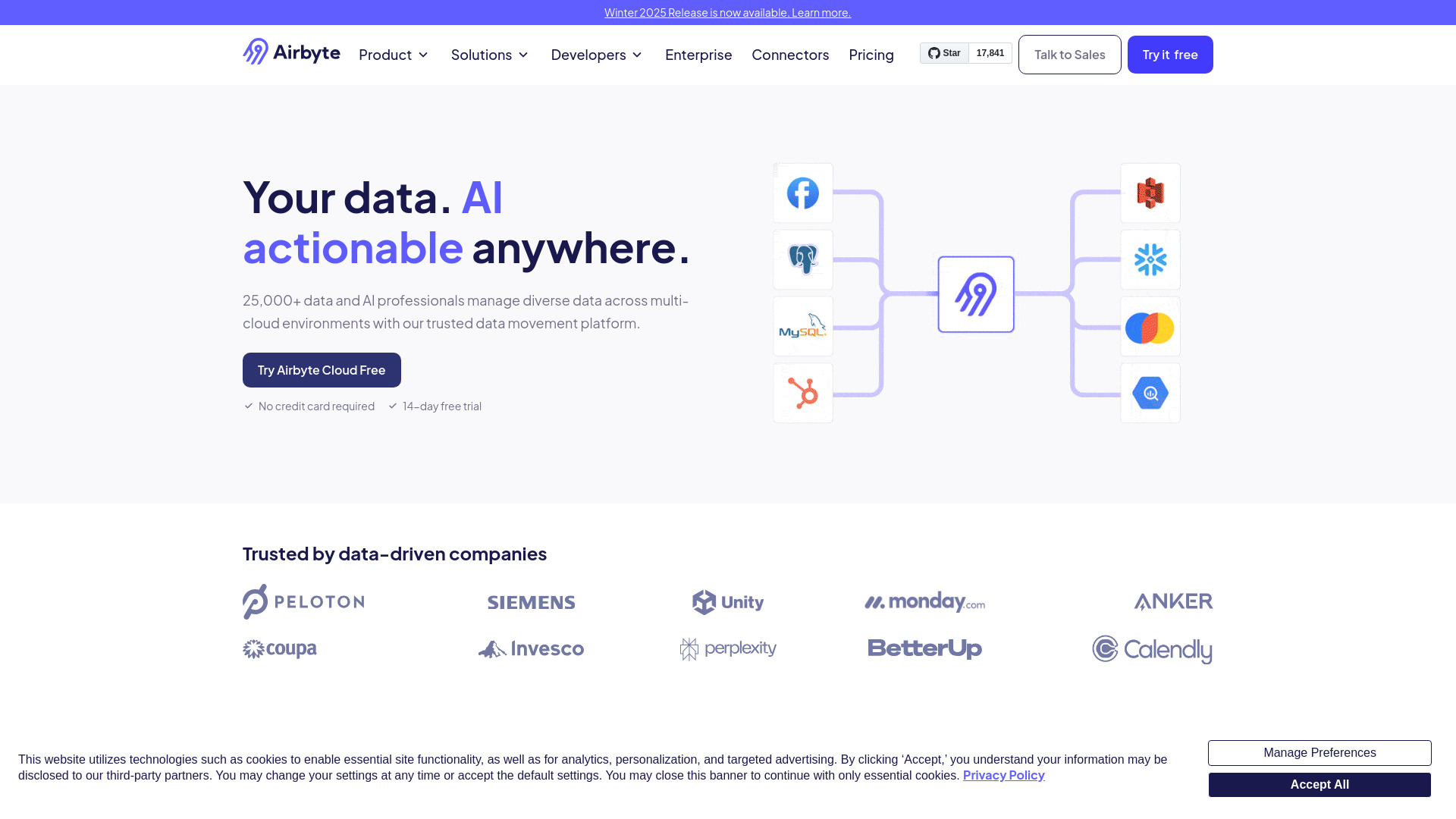 Airbyte - Open-source data integration platform for ELT, replication, and AI-ready data. | AI-U.com