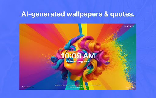 Ambience: AI Wallpapers & Quotes - Chrome extension with AI wallpapers ...