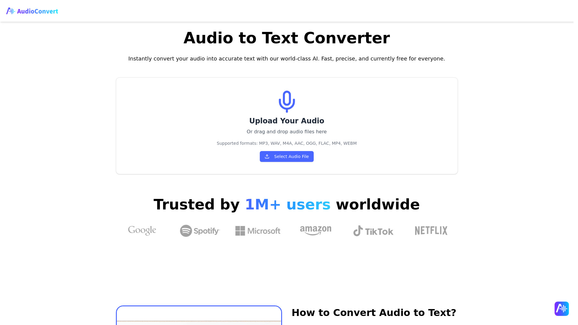 Audioconvert - Instantly convert your audio into accurate, searchable ...