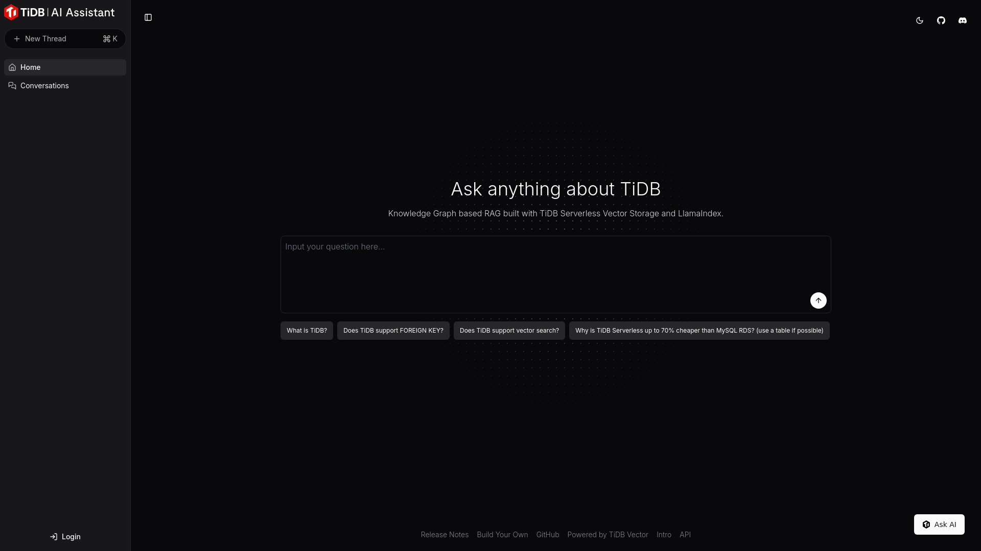 Autoflow - Graph RAG based conversational knowledge base for TiDB. | AI ...
