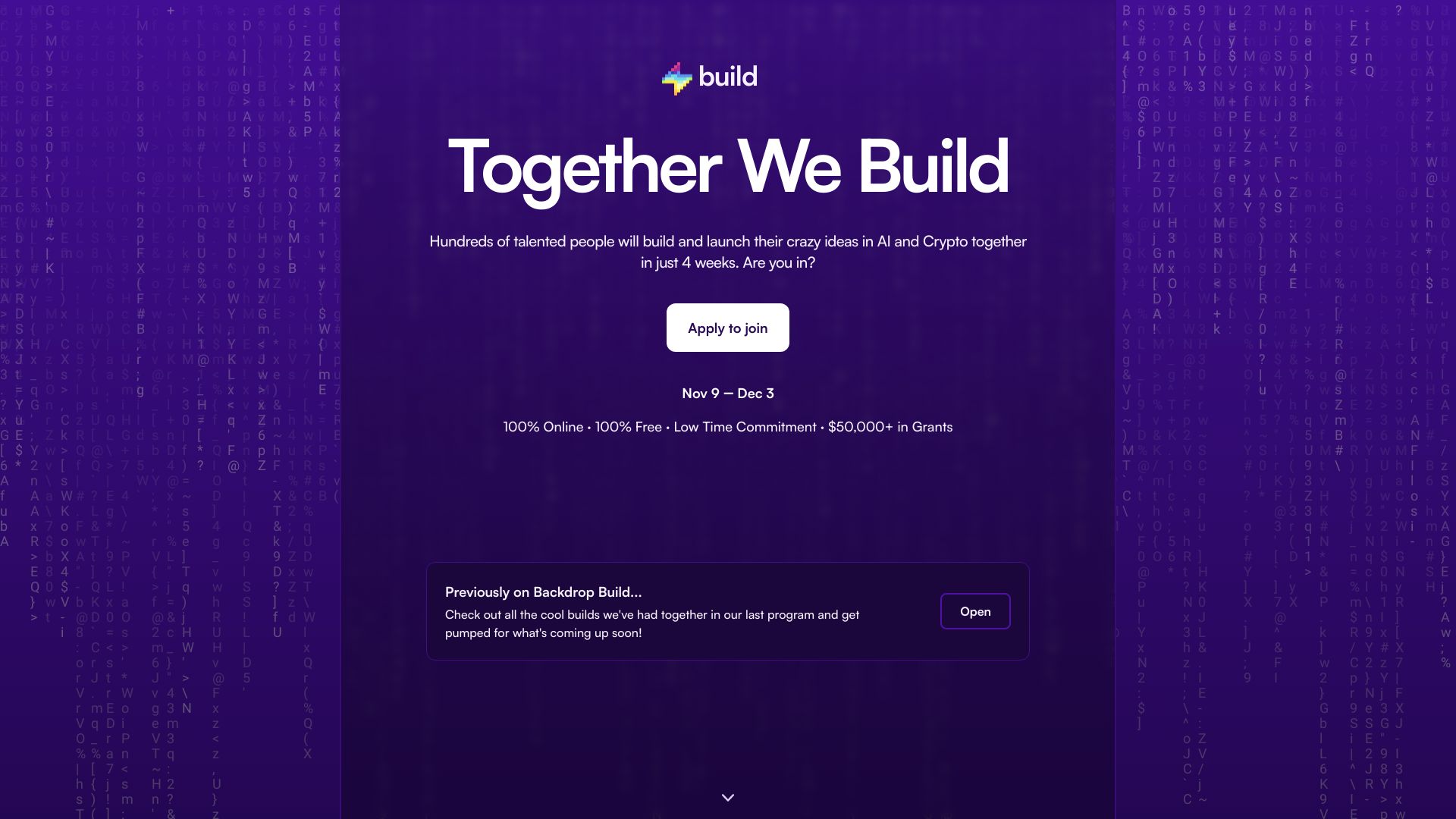 Backdrop Build - A free 4-week online program for AI and Crypto ...