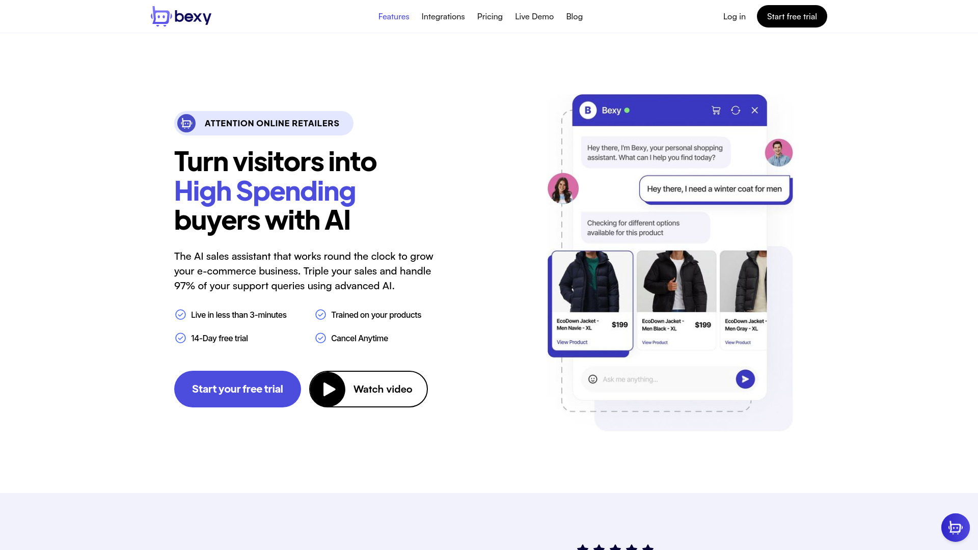 Bexy - AI sales assistant for eCommerce, boosting sales and simplifying ...