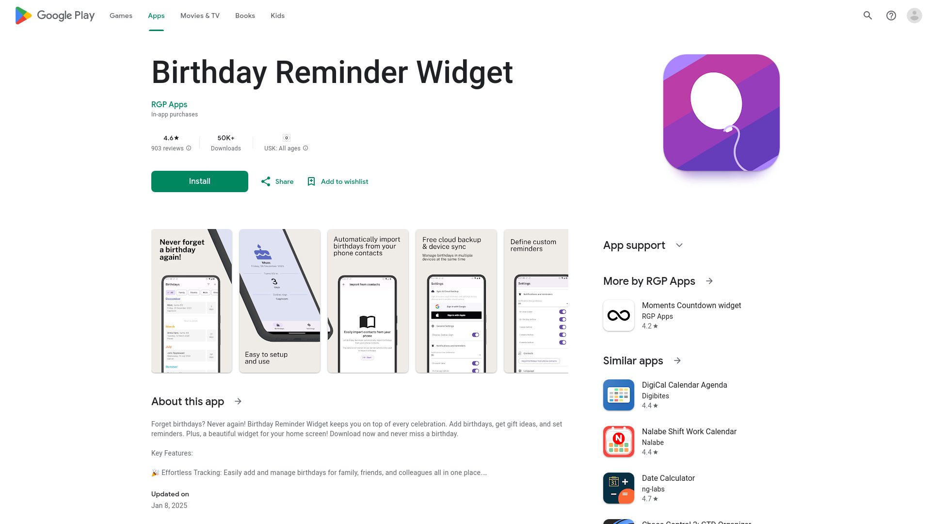 Birthday Reminder Widget | AI Gift Ideas - AI-U