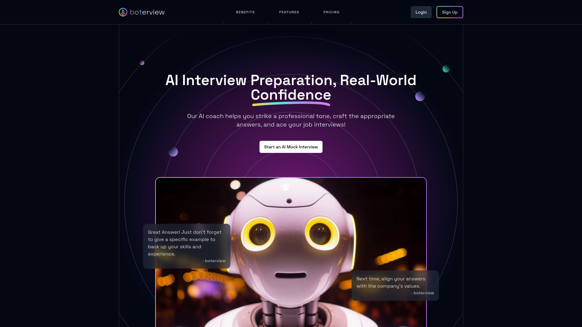 Boterview - AI-powered interview preparation tool with realistic mock interviews and ...