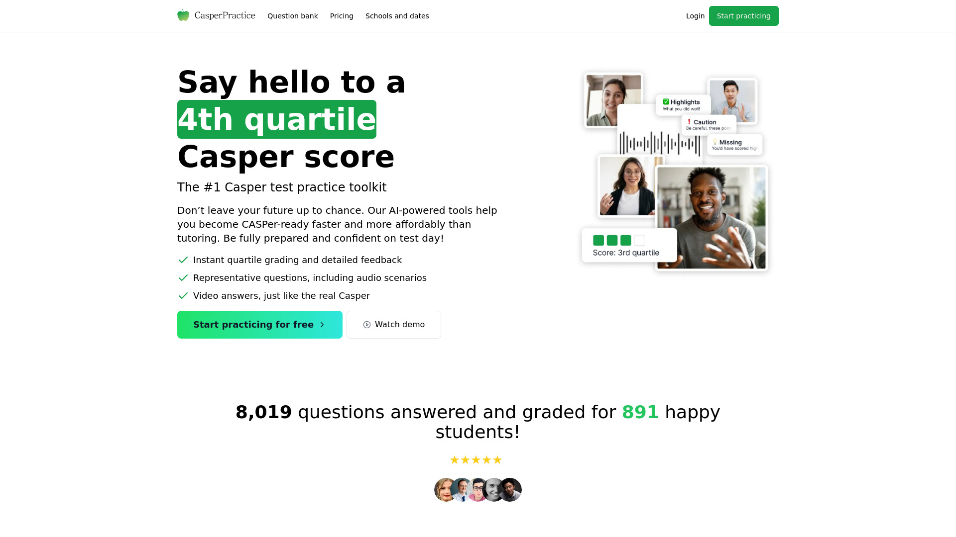 Casperpractice - AI-powered Casper test prep with practice questions ...