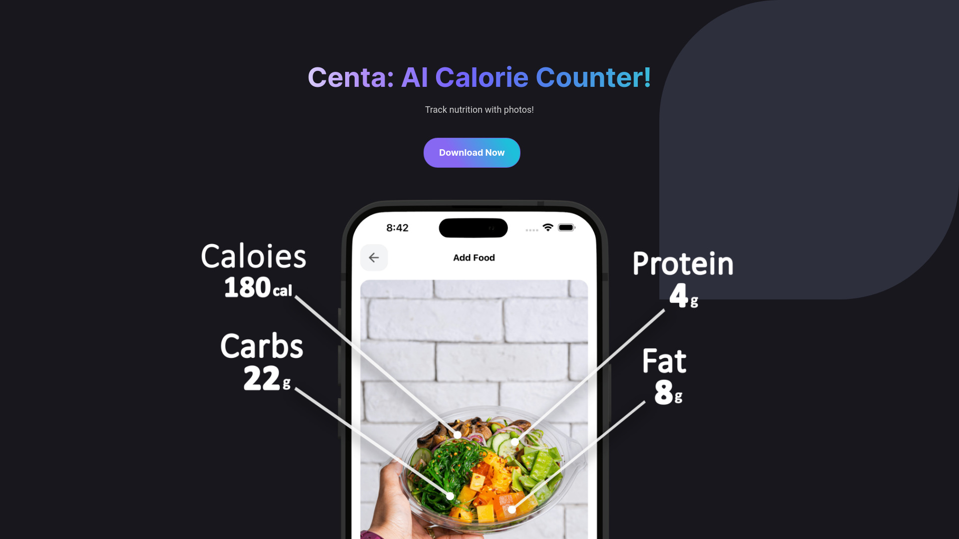 Centa: AI Calorie Counter | AI Image Recognition - AI-U