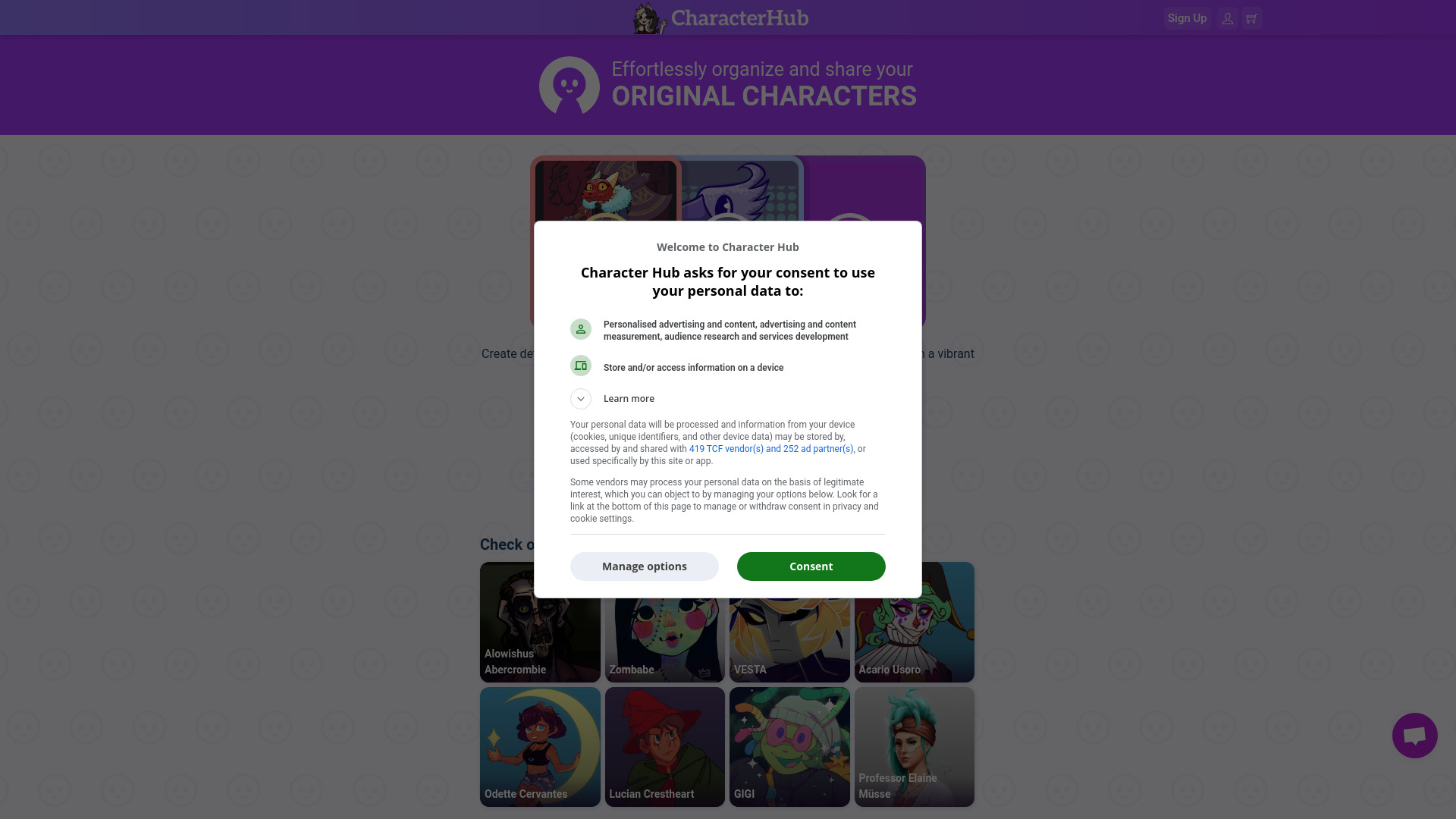 Characterhub - Eine Plattform zum Teilen, Speichern und Entwickeln von ...