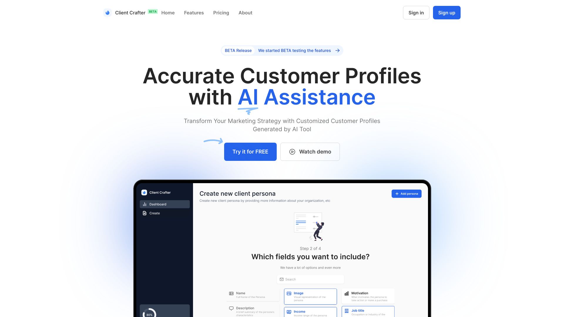 Client Crafter - AI-powered tool for creating target customer profiles ...