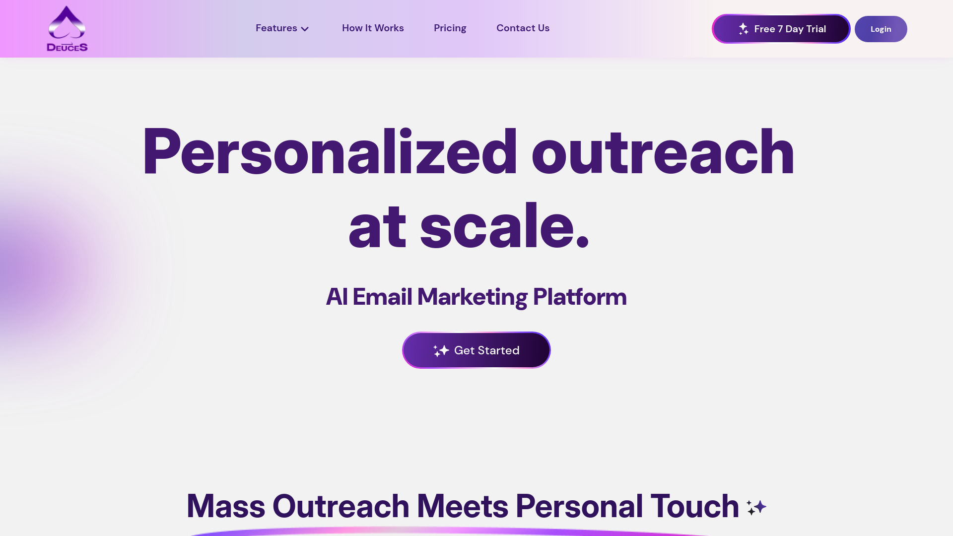 Deuces AI - AI-powered mass email sender with personalized content for ...