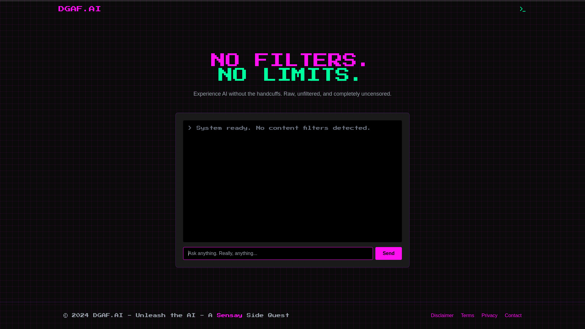 Dgaf | AI Dialogue Generator - AI-U