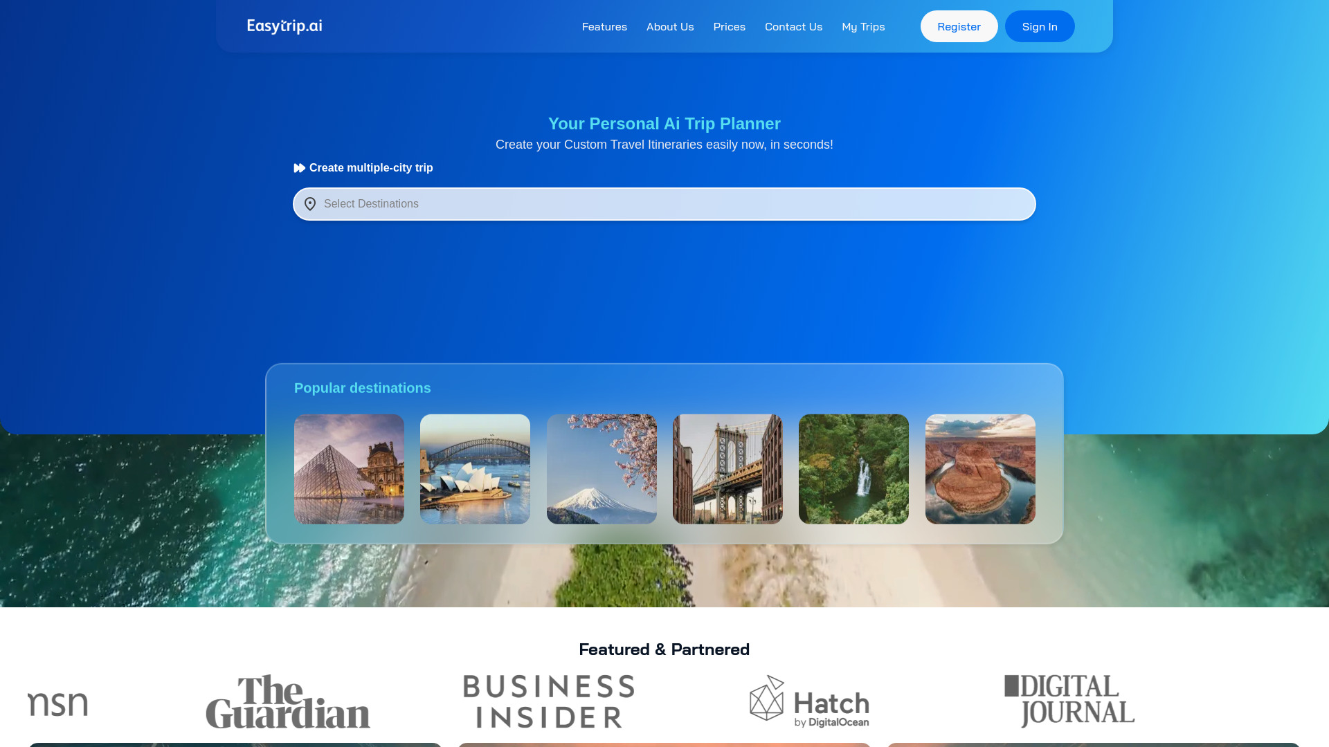 Easytrip AI - Free AI trip planner for personalized, smart, fast, and eco-friendly travel ...