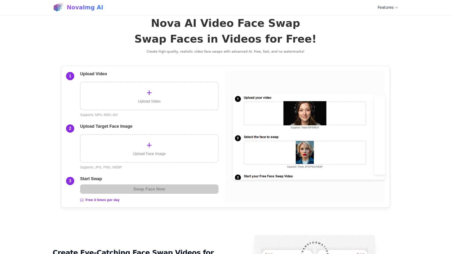 Free Video Face Swap - Novaimg AI Review, Features & Alterna... | AI-U