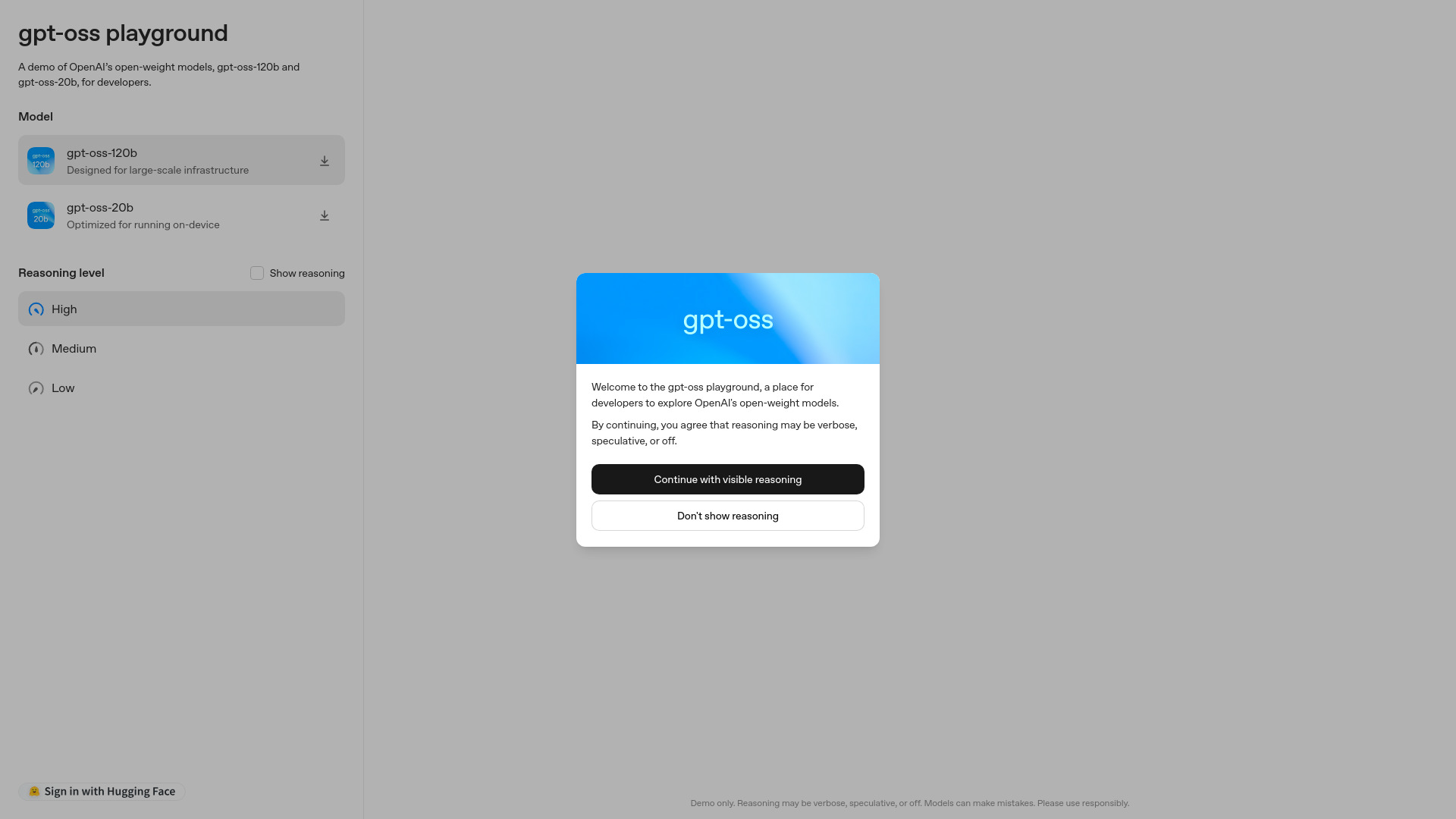 Gpt-oss Playground | AI Developer Tools - AI-U