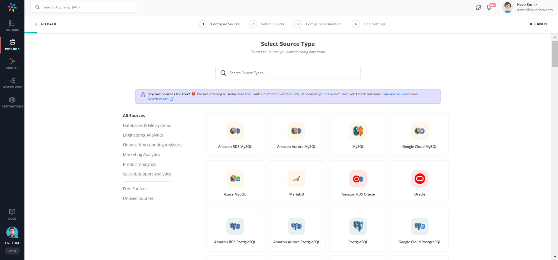 Hevo Data - Integrate data from 150+ sources effortlessly with Hevo's ...