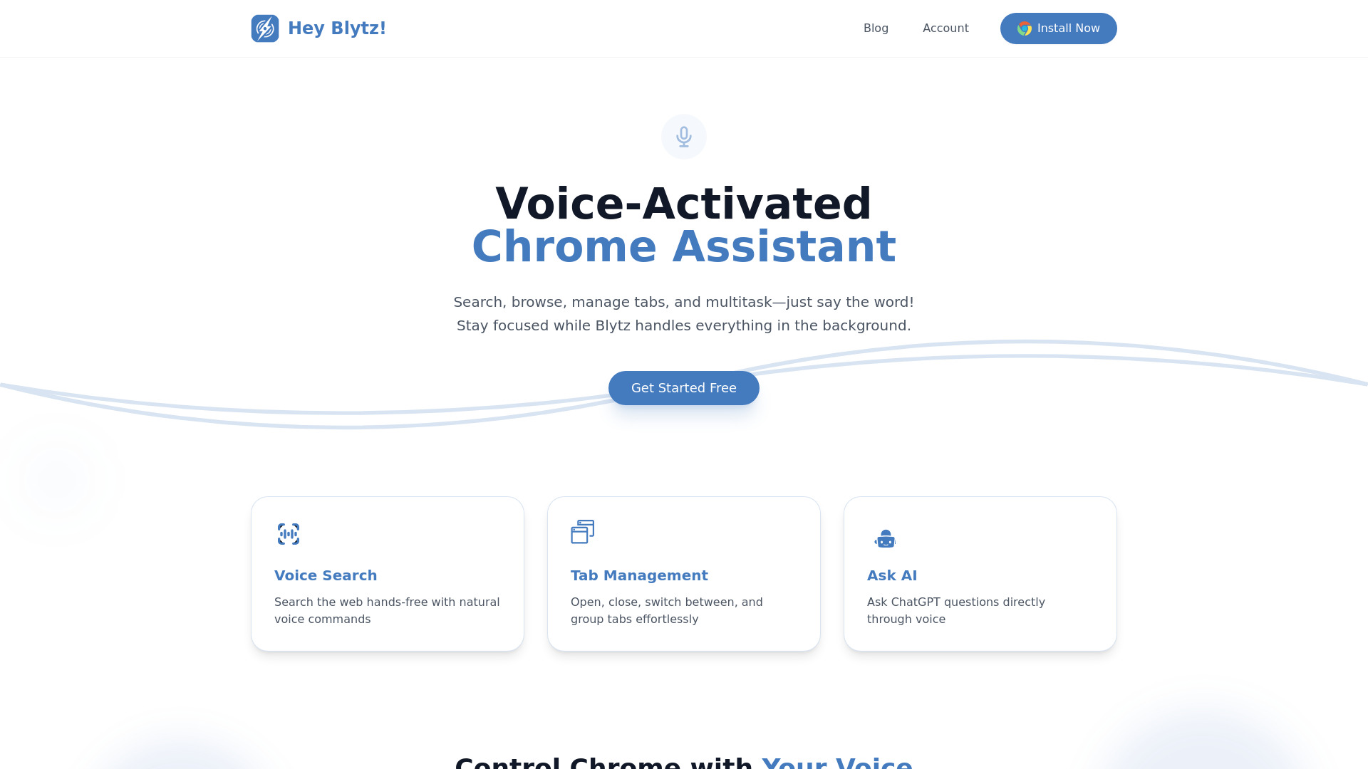 Hey Blytz! - Voice-activated Chrome AI assistant for hands-free ...