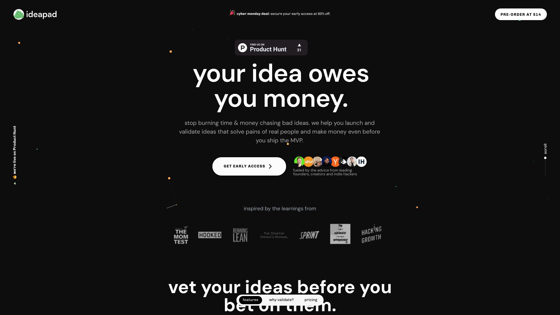 Ideapad - A platform to validate ideas with paying customers before ...