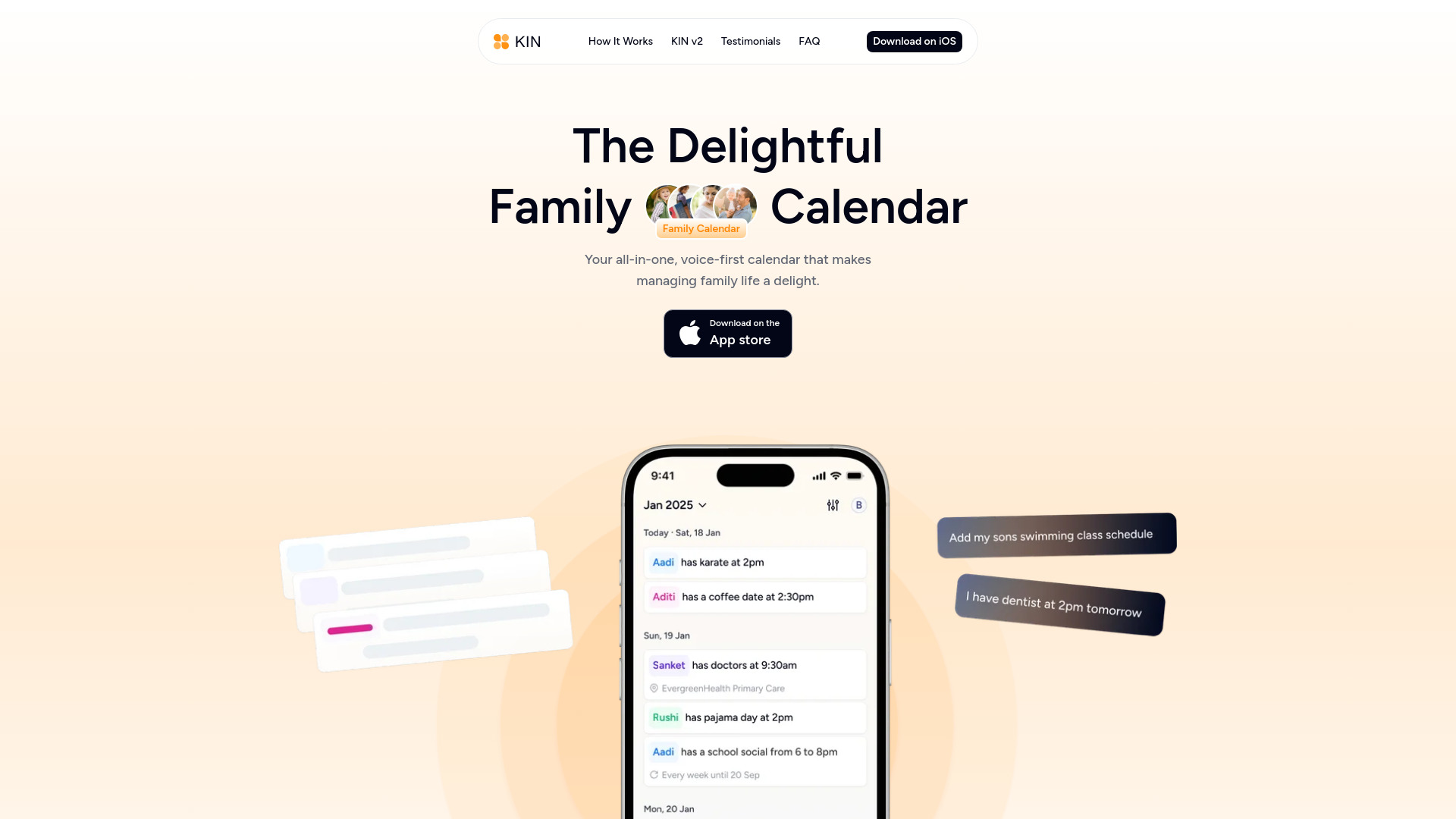 Kin: Family Calendar - Voice-first AI calendar assistant for busy ...