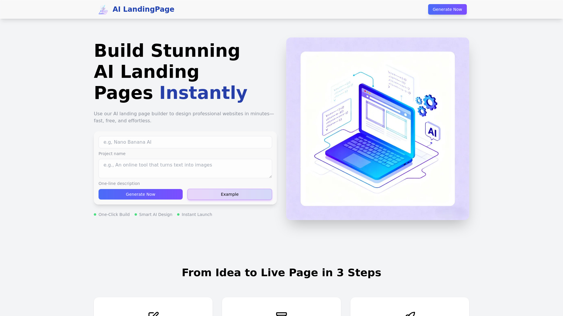 Landingpage AI - AI tool for fast, free, and powerful landing page and ...