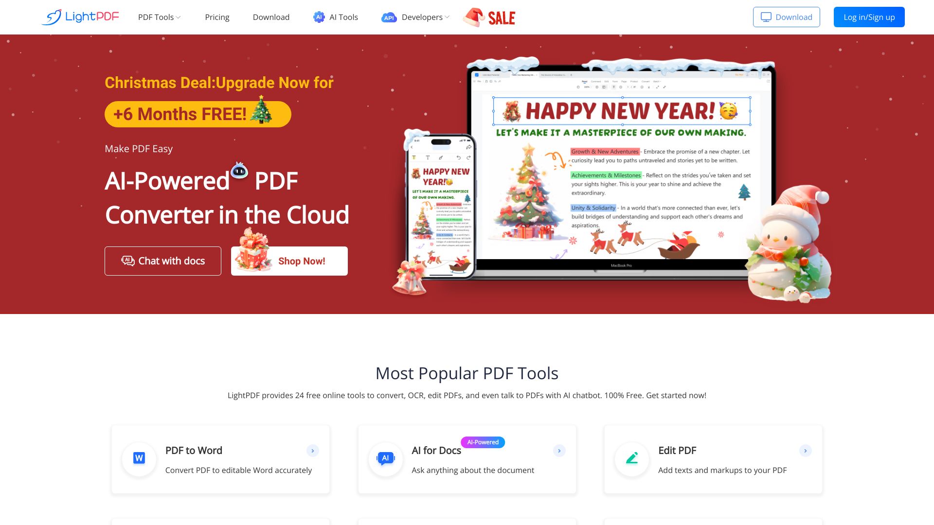 Lightpdf - AI-powered online PDF editor, converter, and reader. | AI-U.com