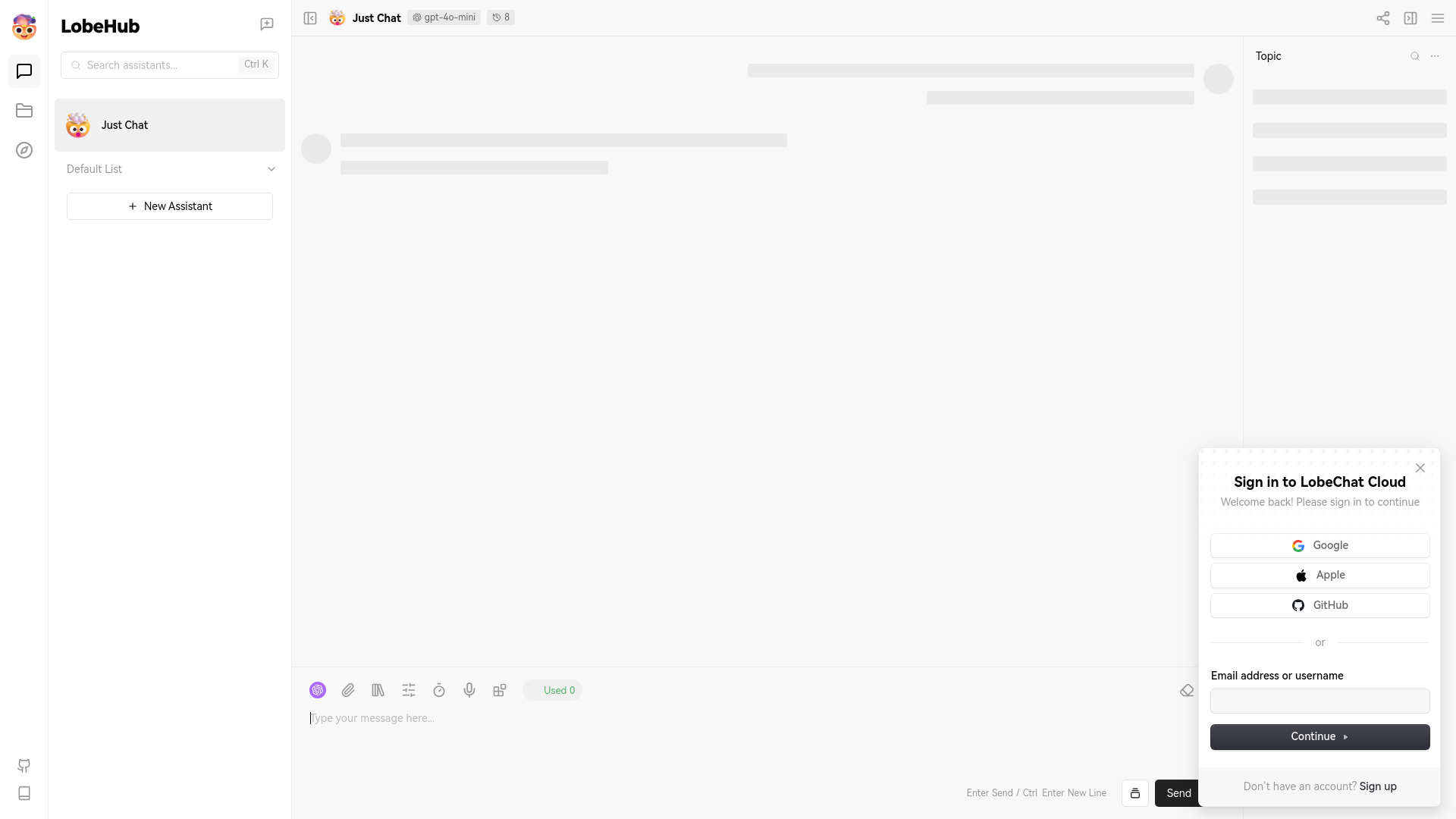 Lobechat - Personal AI productivity tool with UI for multiple AI models. | AI-U.com