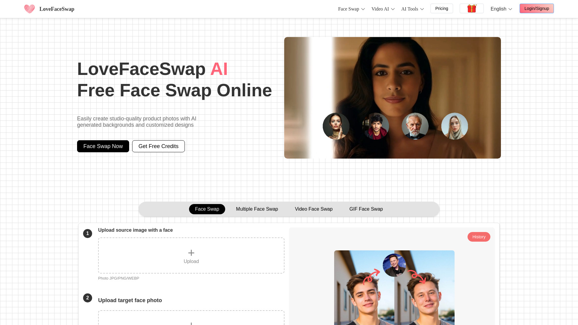 Lovefaceswap - The ultimate free AI face swap tool is here! Transform ...