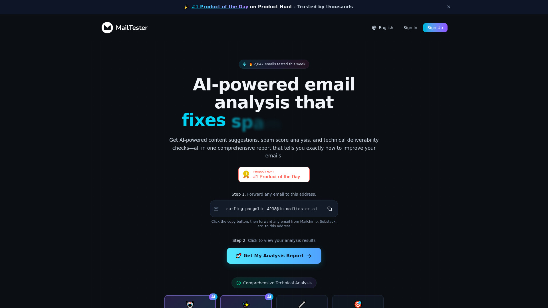 Mailtester.ai - AI-powered email analysis for deliverability and ...