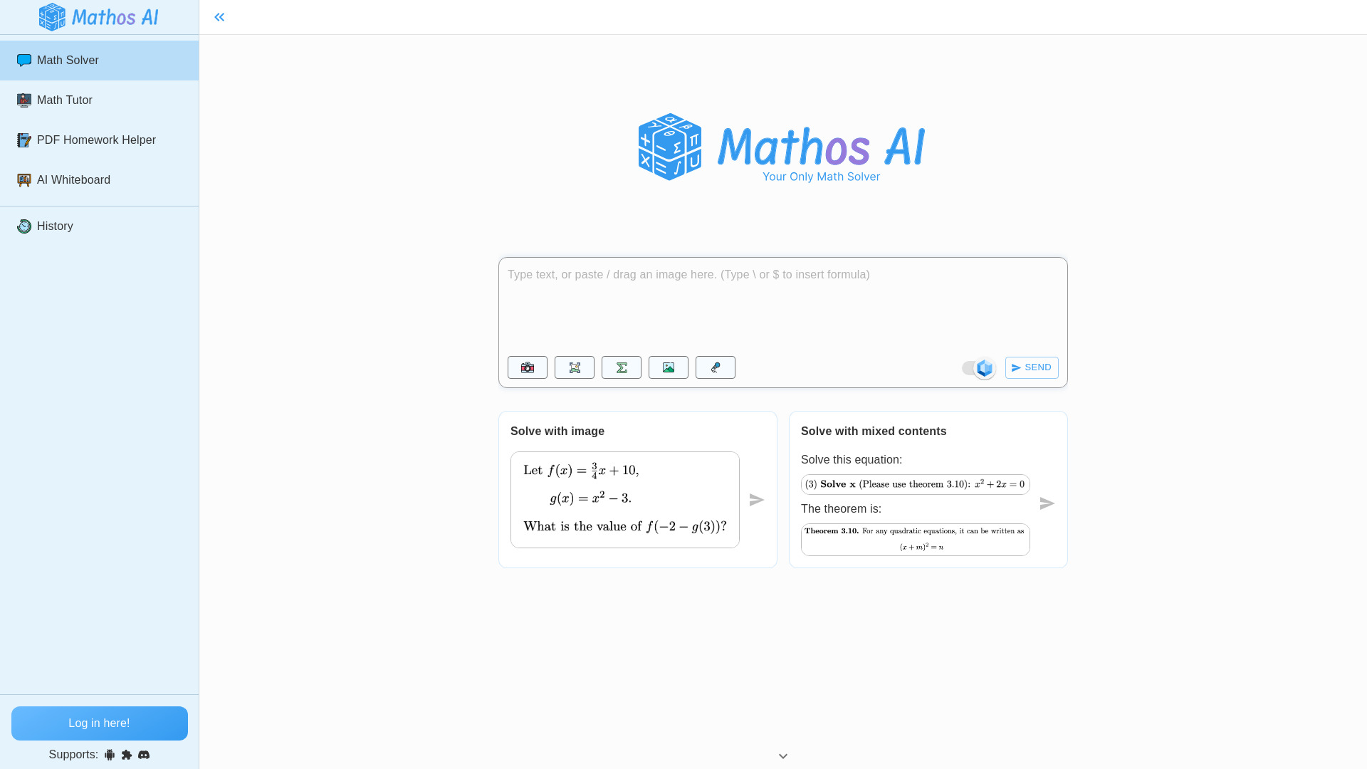 Mathos | AI Math Solver & Calculator - Free AI math solver and calculator for students. | AI-U.com