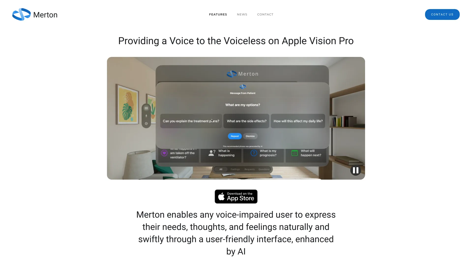 Merton - Merton is an AAC app for Apple Vision Pro that helps non ...