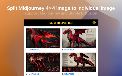 Midjourney Grid Splitter - Image Splitter - Splits image grids from diffusion models into ...