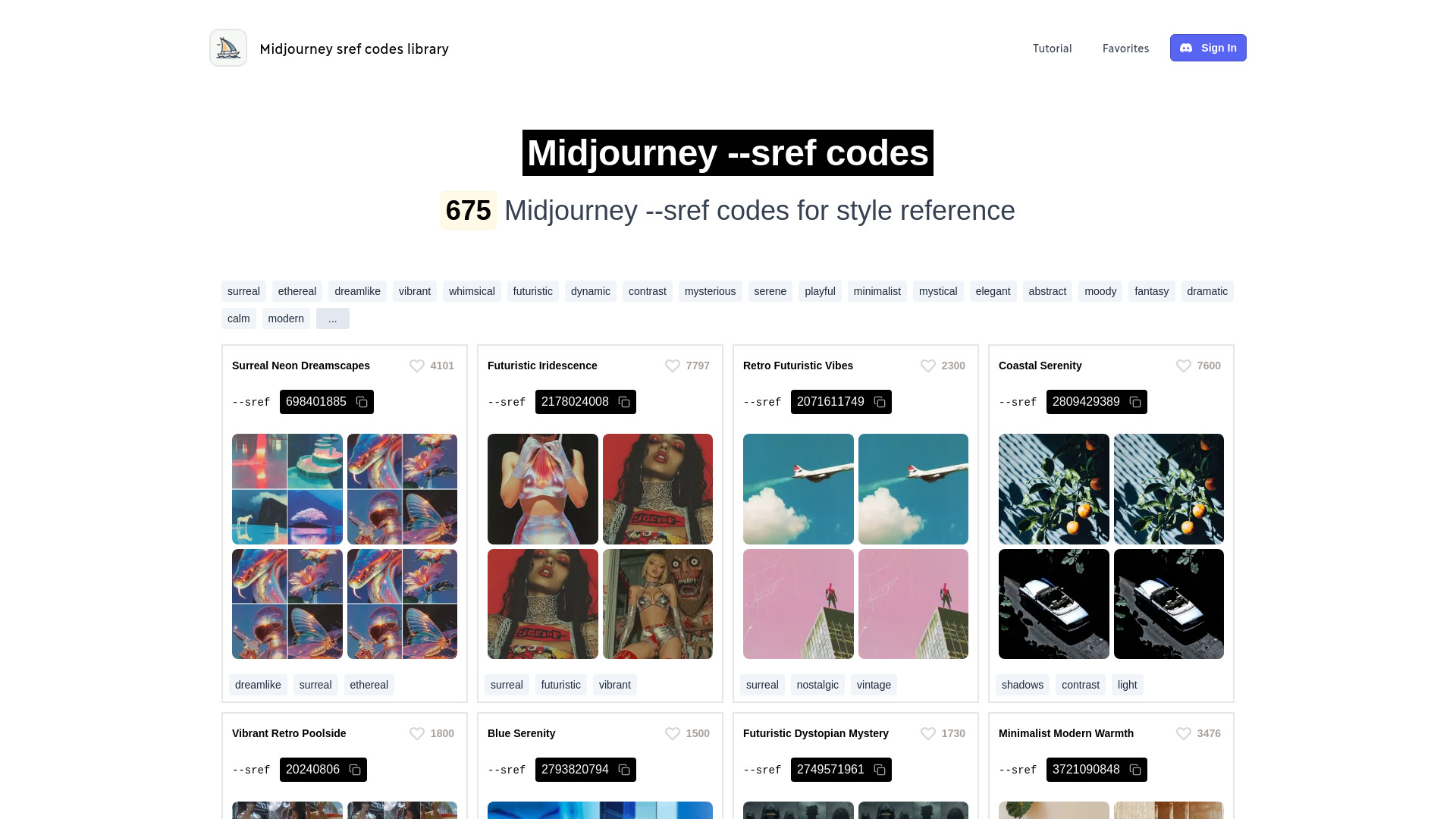 Midjourney --sref Codes Library Review, Pricing & Alternatives | AI-U