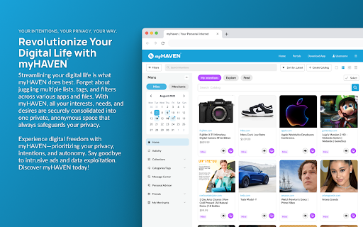 Myhaven - A platform for consolidating interests and intentions into a ...