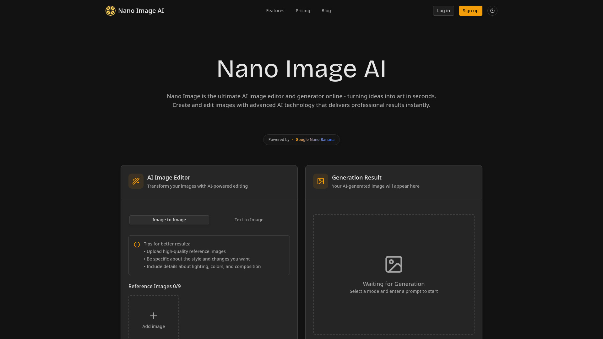 Nano Image AI - Ultimate AI image editor and generator online for ...