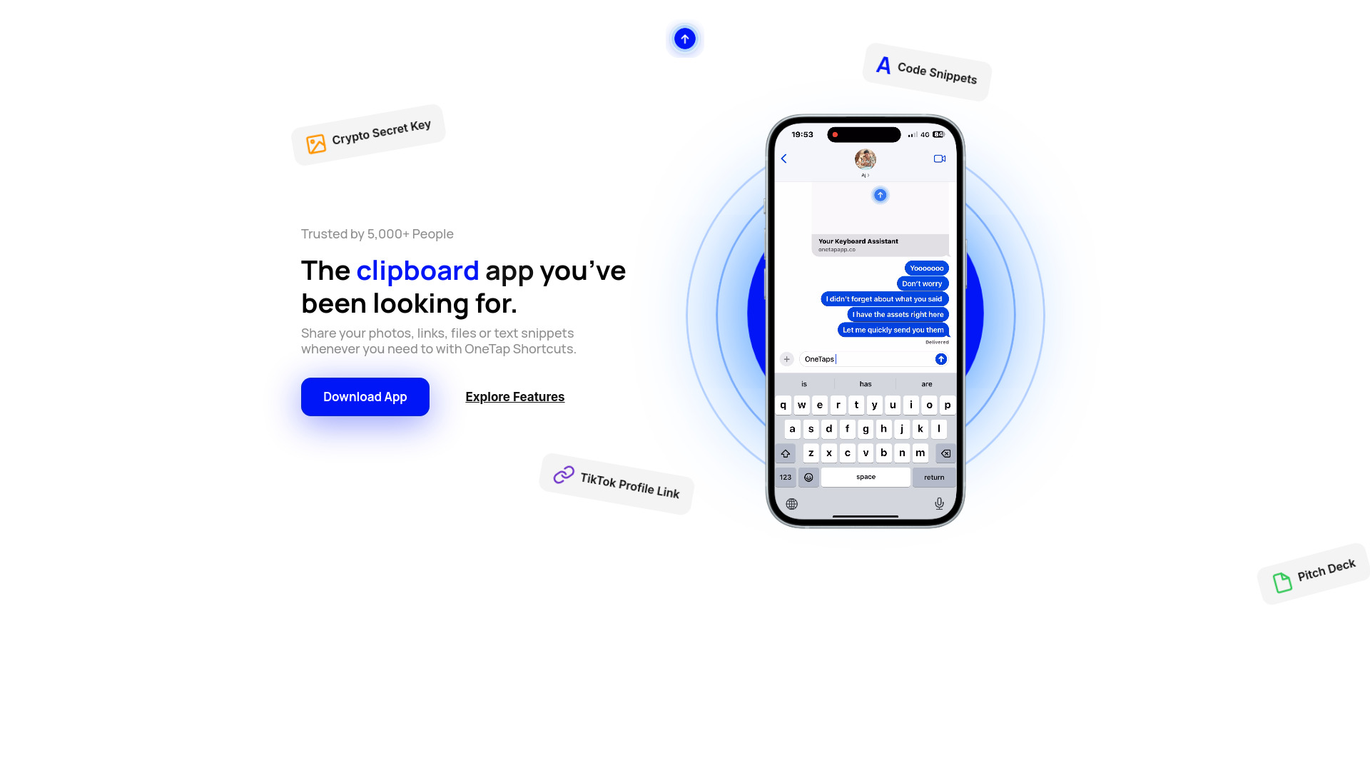 Onetap Clipboard App | AI Chatbot - AI-U