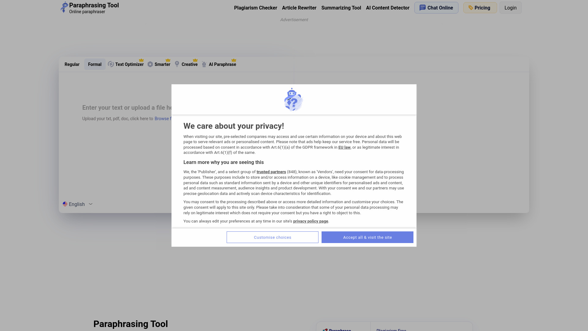 Paraphrasing - Free AI paraphraser with multiple tools to rewrite and ...