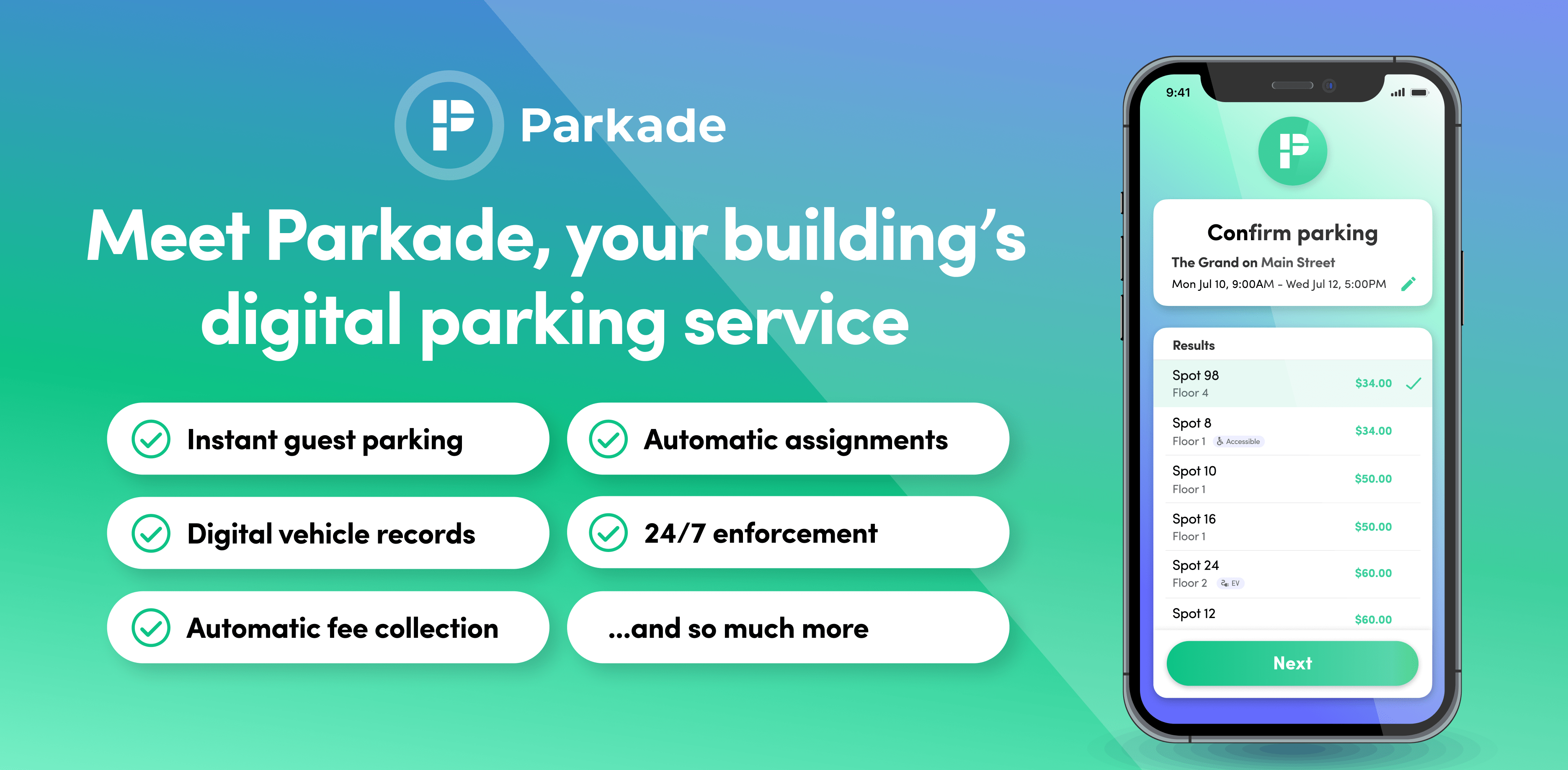 Parkade | Parking Management Software - AI-U
