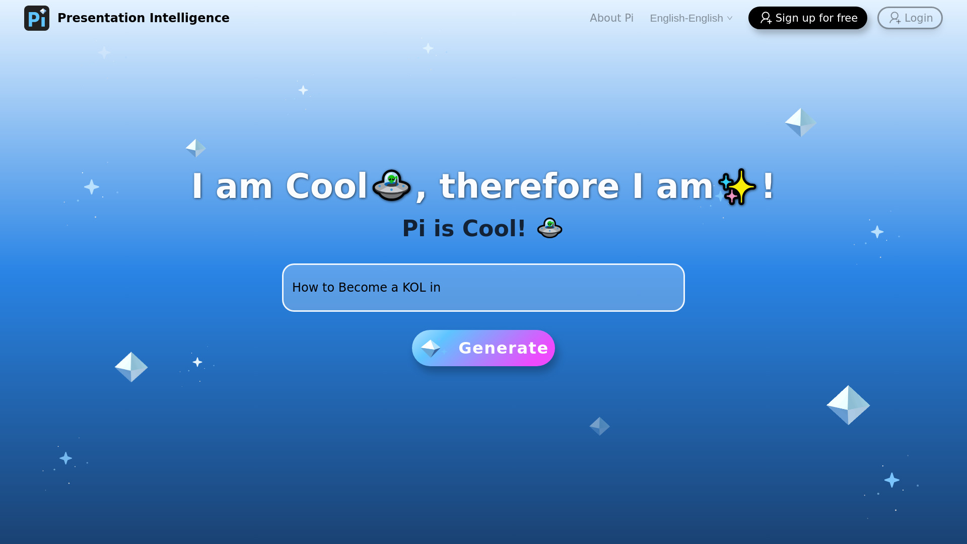 Pi Presentation Intelligence Ai Native Design Sharing Platform Pi