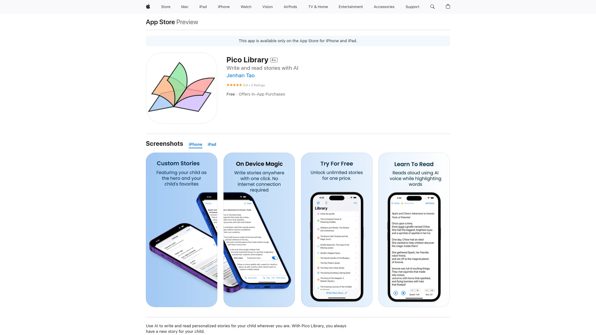 Pico Library – AI Tool for AI Story Generator