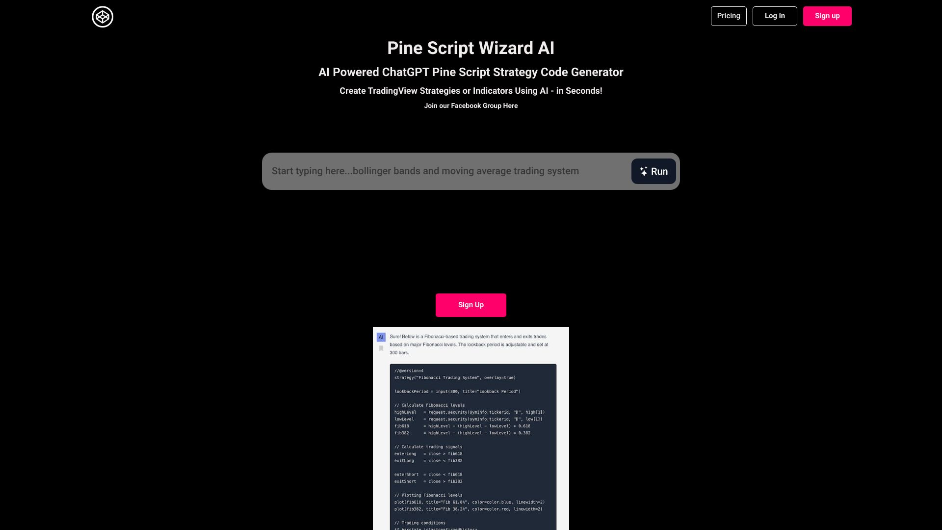 Pine Script Wizard AI - AI-powered Pine Script code generator for TradingView strategies and ...