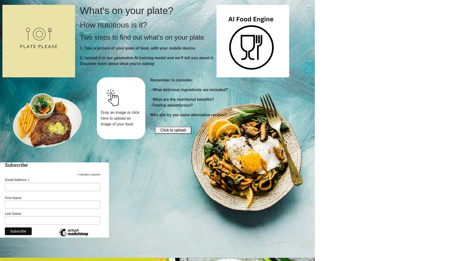 Plate Please - Identifies food ingredients and nutritional value from a ...