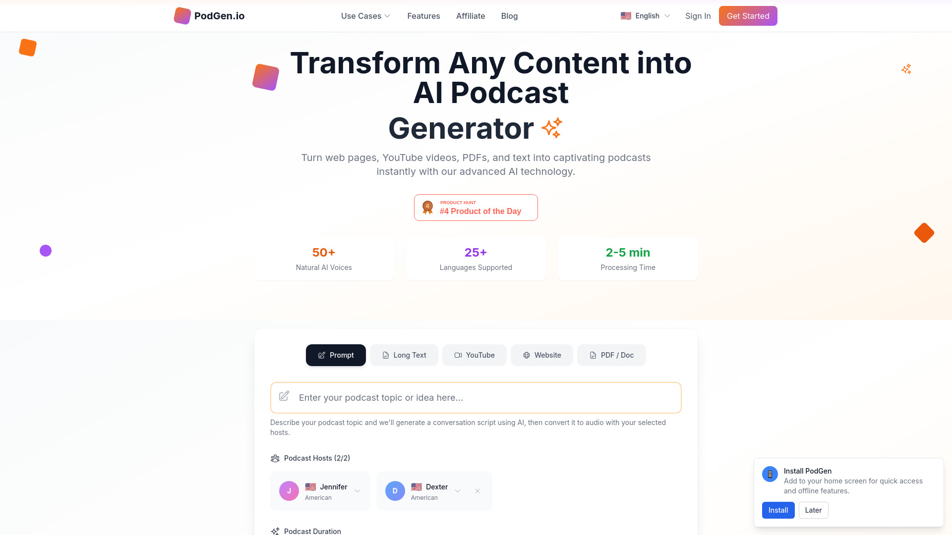 Podgen Reviews, Features, Pricing & Alternatives | AI-U